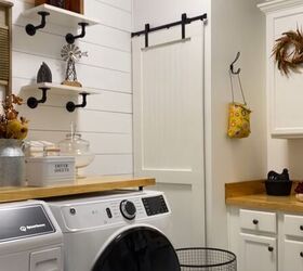 Fall Decorating Tutorial: Laundry Room, Mudroom, and Back Deck | Redesign